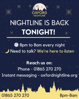 Need to talk? Call Nightline tonight – Oxford Nightline